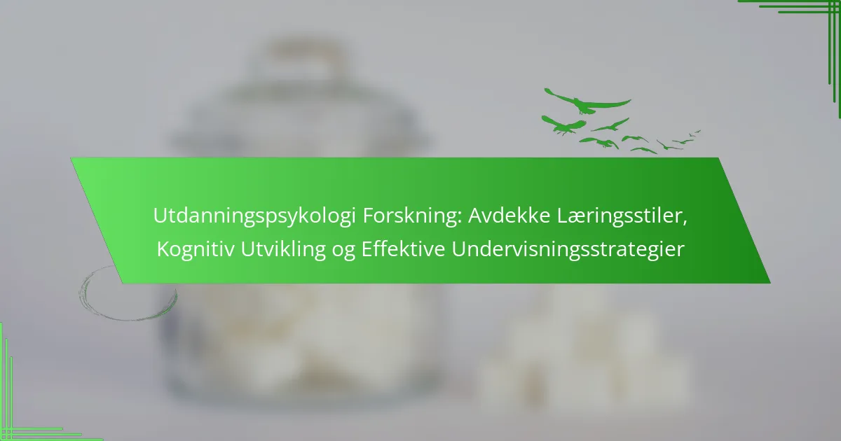 Utdanningspsykologi: Læringsstiler, Kognitiv Utvikling & Strategier